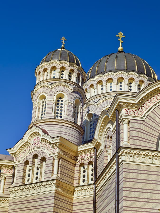 Russian Orthodox Church in Riga Stock Image - Image of building ...