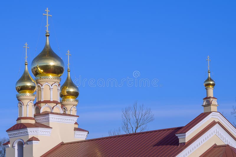 Russian Orthodox Church stock photo. Image of dome, blue - 90021492