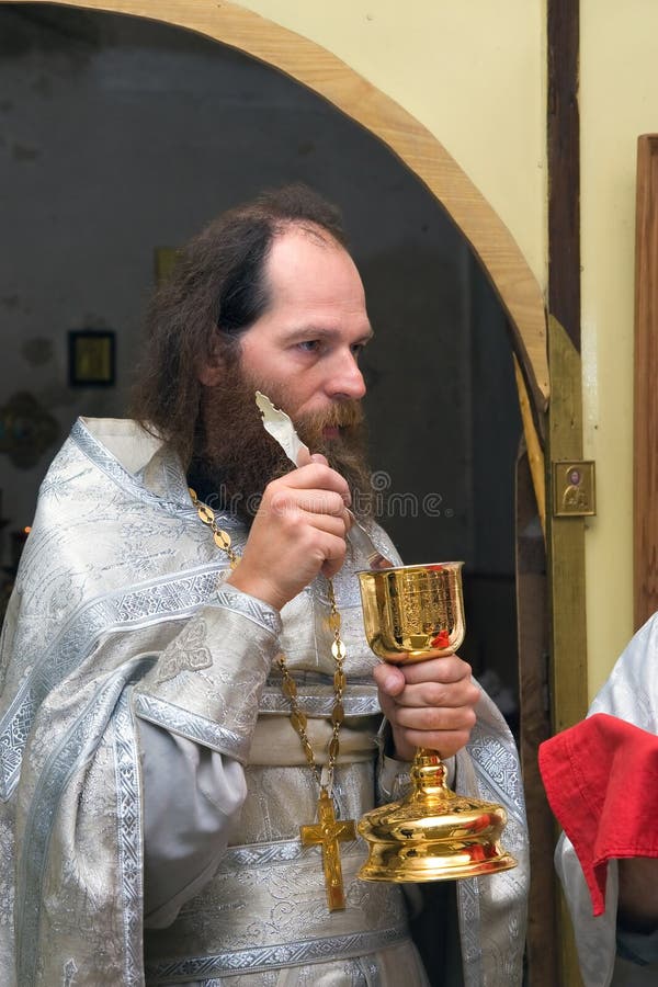 The Russian Orthodox Priest Stock Image - Image of church, christian ...