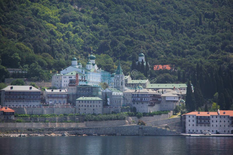 Russian Panteleimon Monastery Stock Image - Image of history, orthodoxy ...