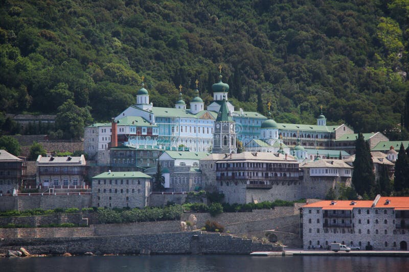 Russian Panteleimon Monastery Stock Image - Image of greece, museum ...