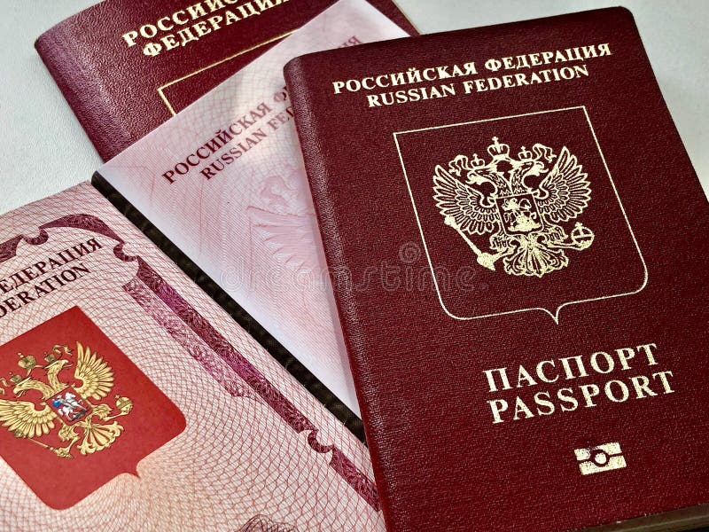 Russian Passports editorial stock image. Image of close - 193885949
