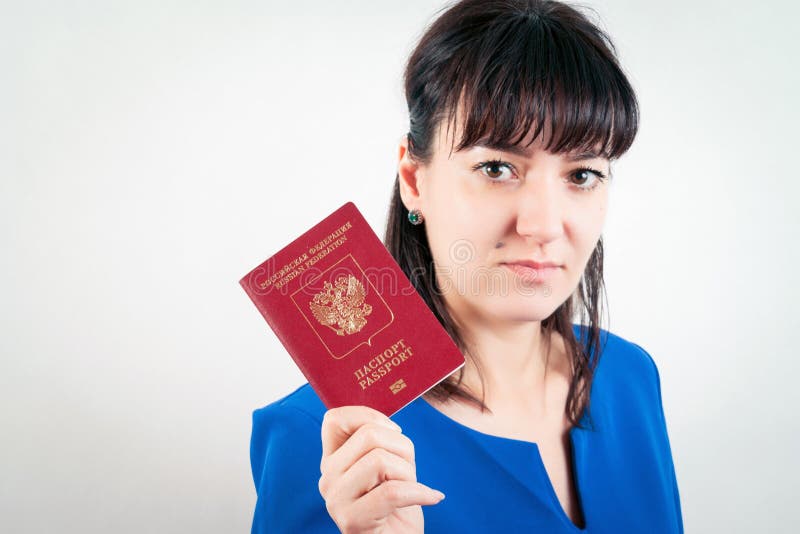 Russian Passport in the Hand Stock Image - Image of isolated, russian ...