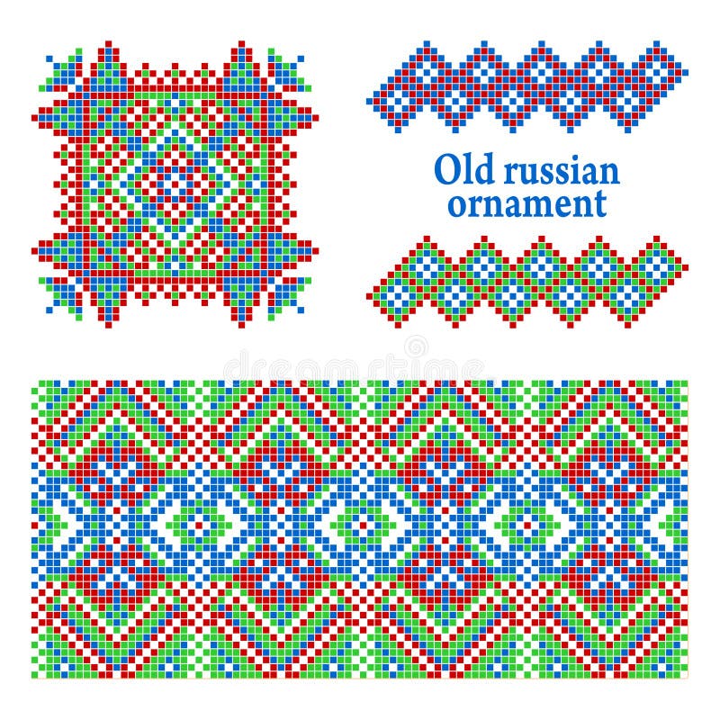 Russian embroidery pattern stock vector. Illustration of tradition ...