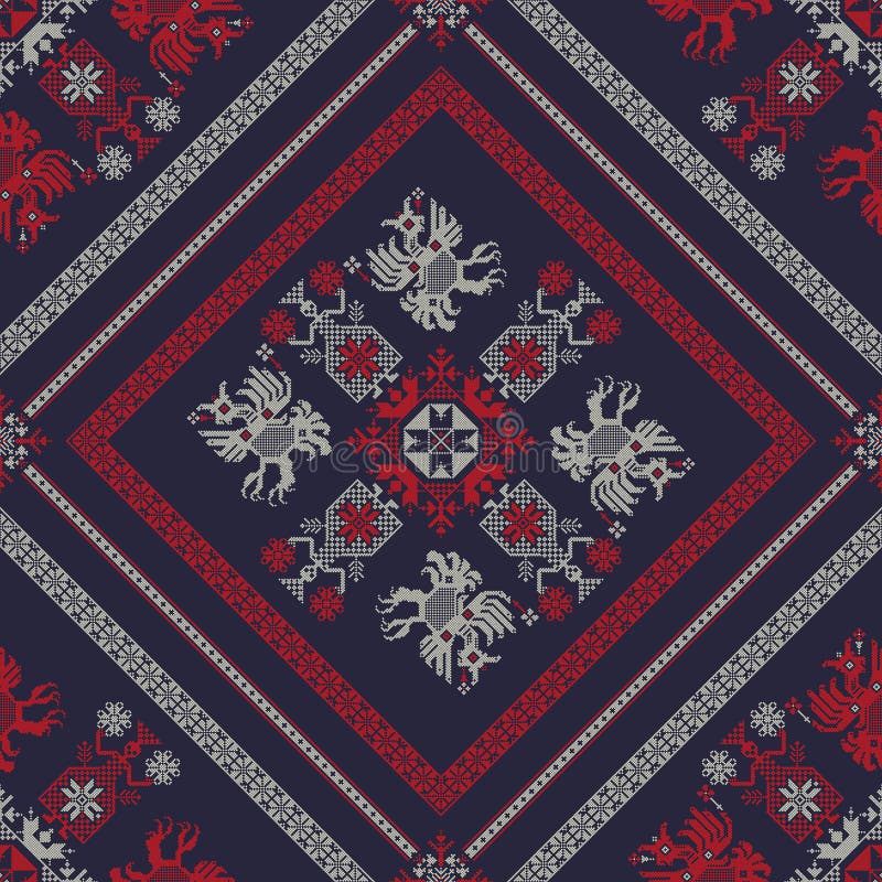 Russian pattern 66 stock vector. Illustration of geometry - 224428298