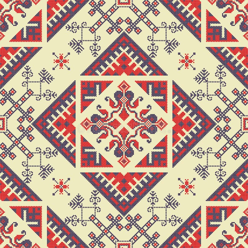 Russian pattern 66 stock vector. Illustration of geometry - 224428298