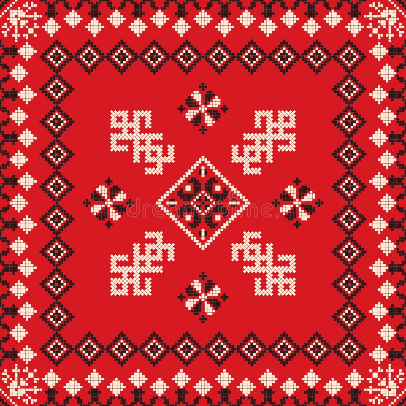 Russian pattern 85 stock vector. Illustration of abstract - 224544952