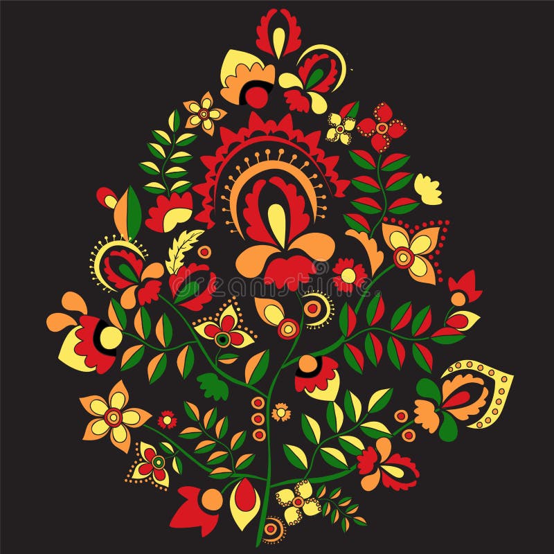 Russian Pattern.orient Design. Illustration Stock Vector - Illustration ...