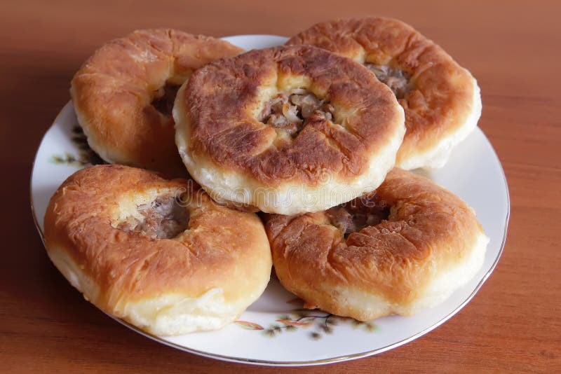 Russian Pie with meat stock image. Image of dough, belyash - 40547845