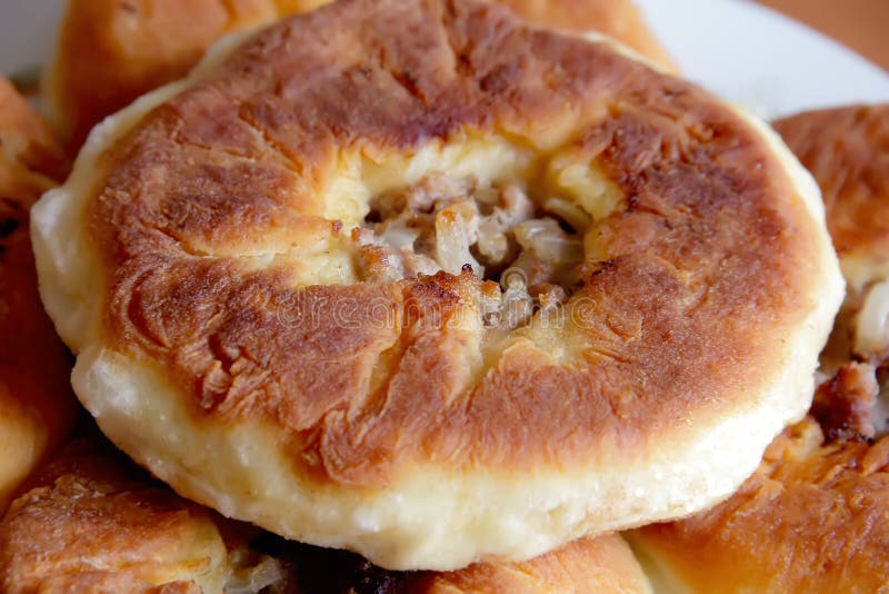 Russian Pie with meat stock image. Image of dough, belyash - 40547845