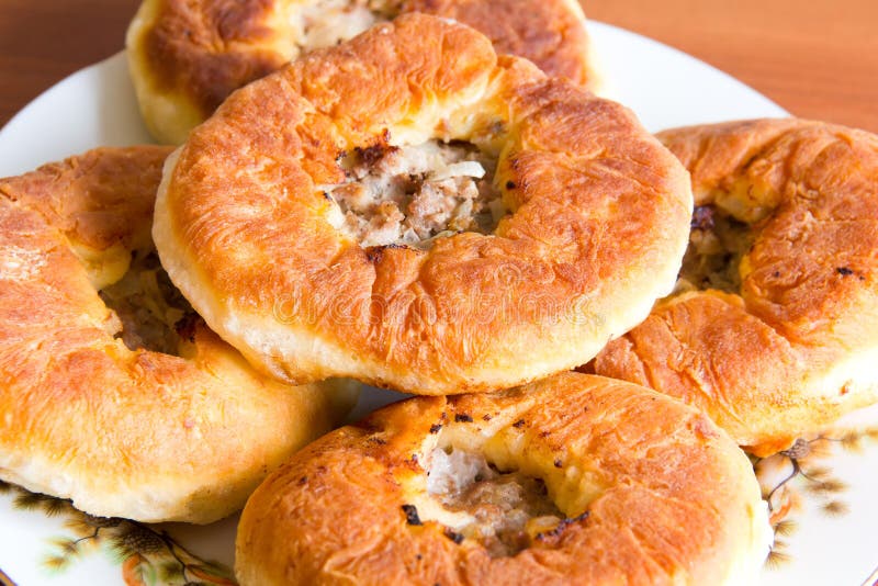 Russian Pie with meat stock image. Image of dough, belyash - 40547845