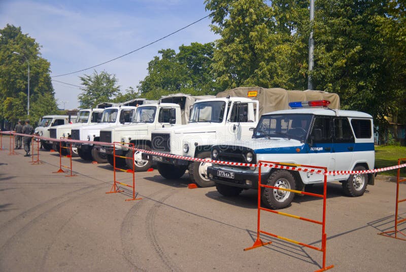 Russian police cars editorial stock photo. Image of order - 23537053