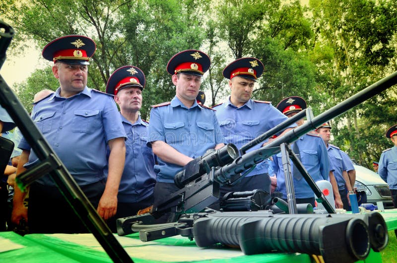 Russian Police Officers Stand during a Command and Staff Exercise ...