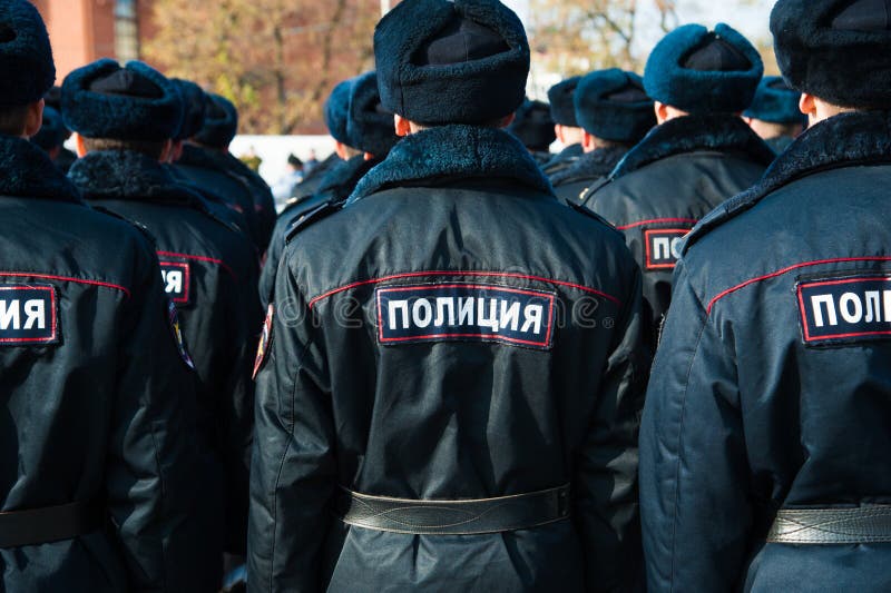 Russian Police Officers in Uniform Editorial Photo - Image of male ...