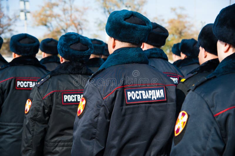Russian Police Officers in Uniform Editorial Stock Image - Image of ...