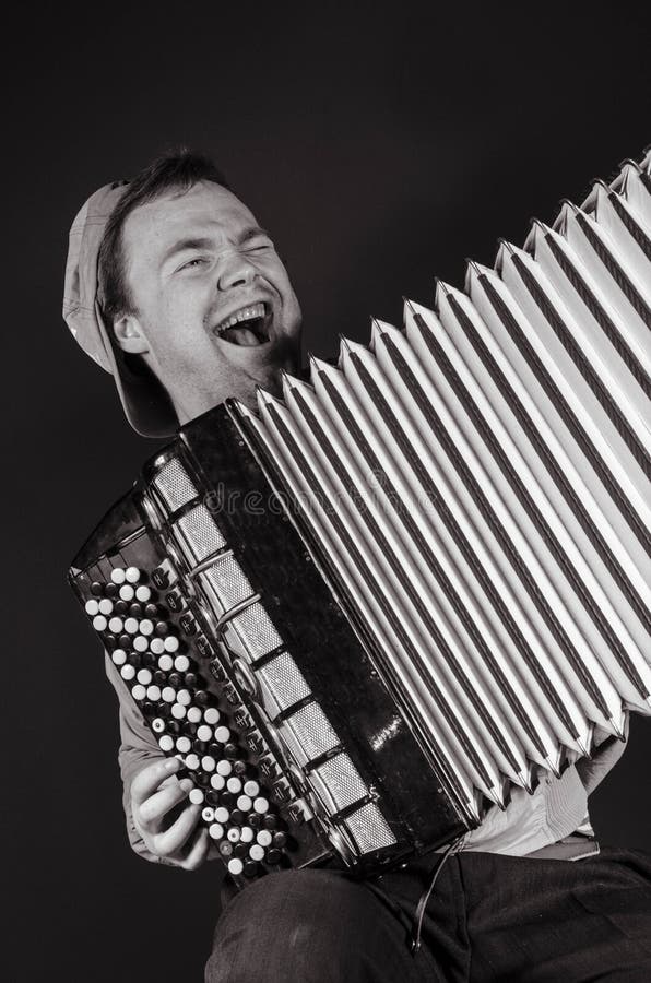 Russian Poor Man with an Accordion Stock Photo - Image of music ...