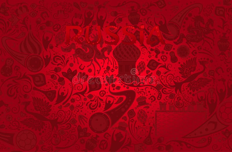 Russian Red Background, Vector Illustration Stock Vector - Illustration ...