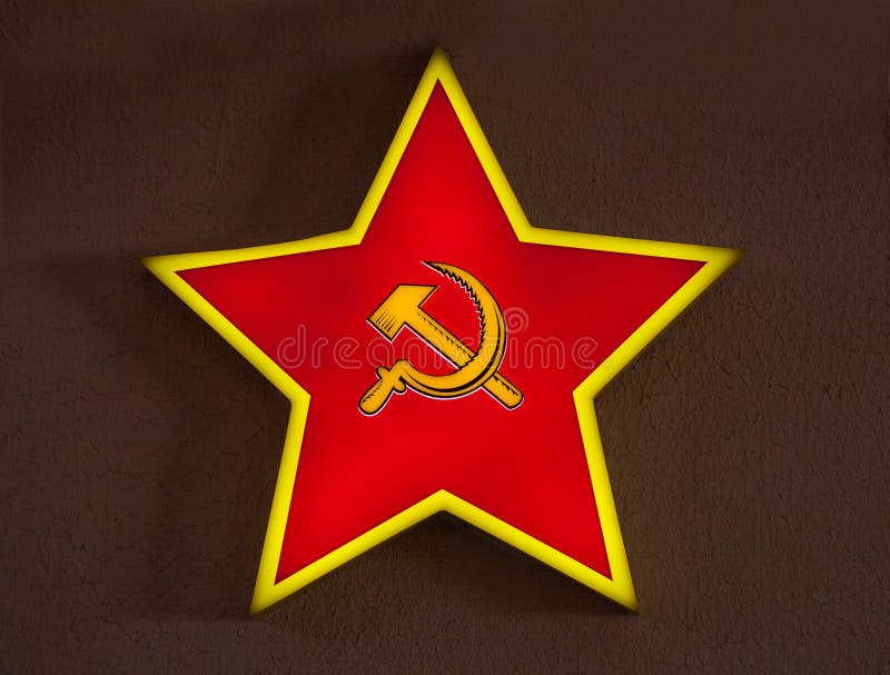 Russian red star stock illustration. Illustration of decoration - 44907717