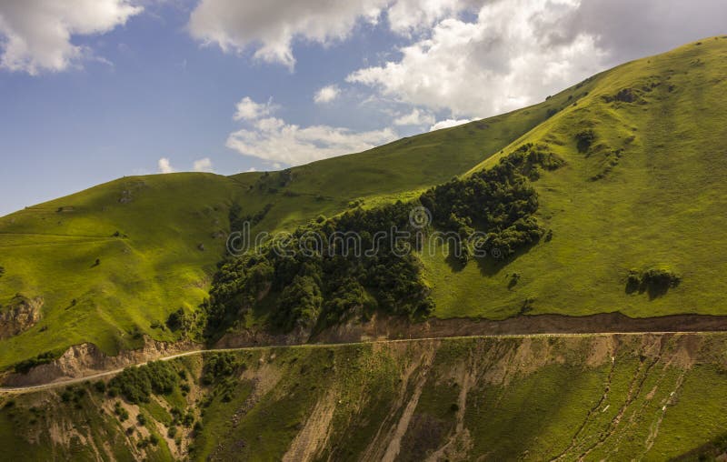 Russian Region, Chechen Republic, Caucasus Mountains Stock Photo ...