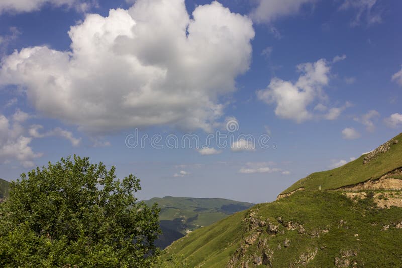 Russian Region, Chechen Republic, Caucasus Mountains Stock Image ...