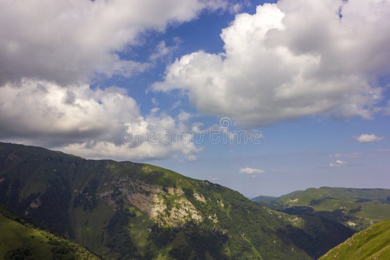 Russian Region, Chechen Republic, Caucasus Mountains Stock Image ...