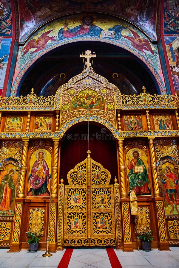 Russian Religious Art and Murals Inside Orthodox Holy Virgin Cathedral ...