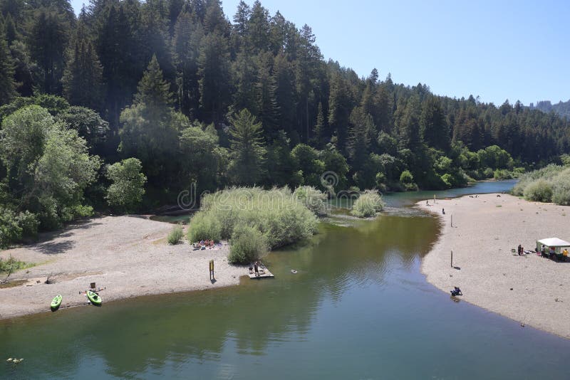 Russian River and Beach in California Editorial Stock Image - Image of ...