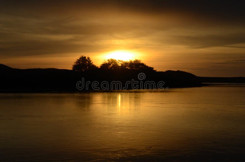 Russian River Sunset Under the Fog Stock Image - Image of night, sunset ...