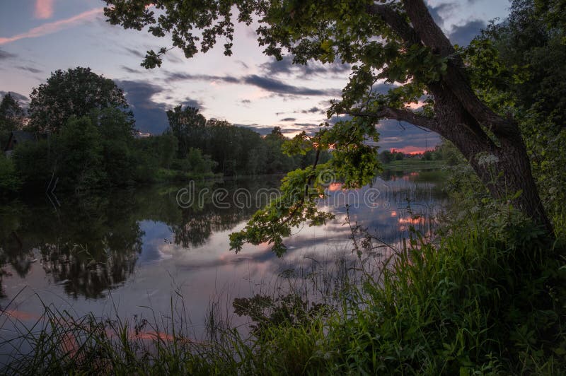 River evening stock image. Image of russian, element - 112498901