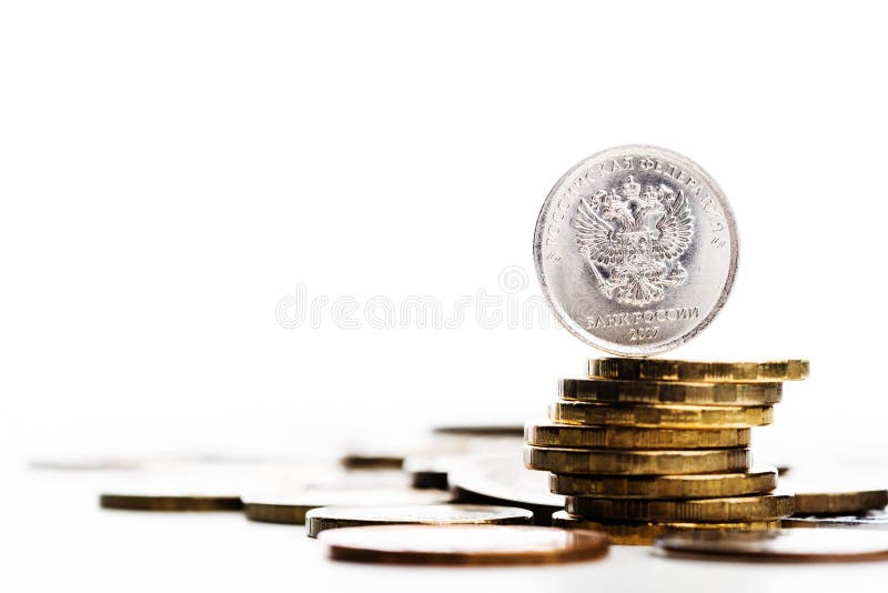 The Russian rouble coin stock photo. Image of russia - 114186036