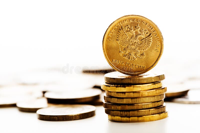 The Russian rouble coin stock photo. Image of cash, coins - 114186040