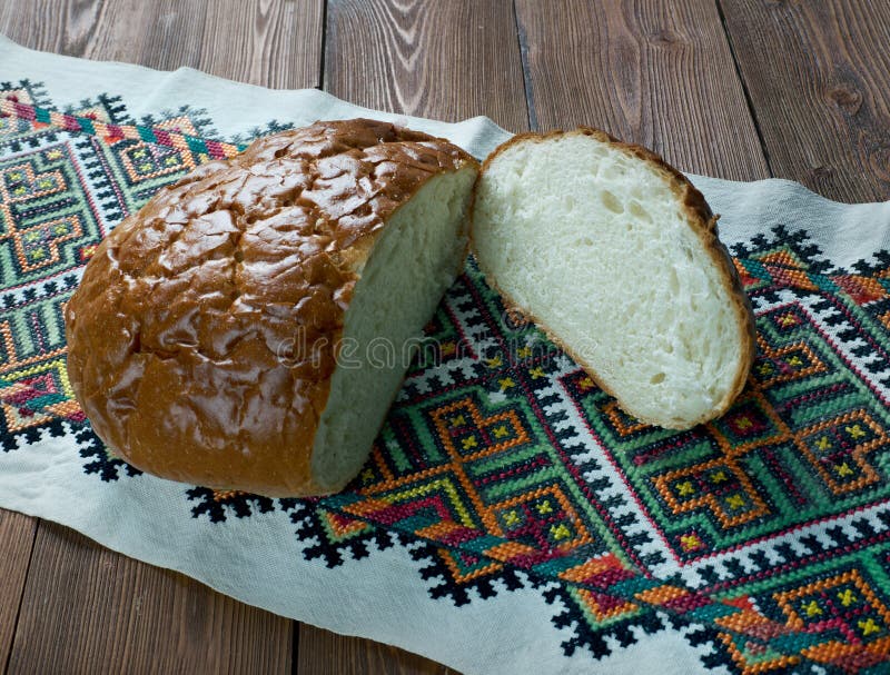 Russian round bread stock photo. Image of rural, round - 71915436