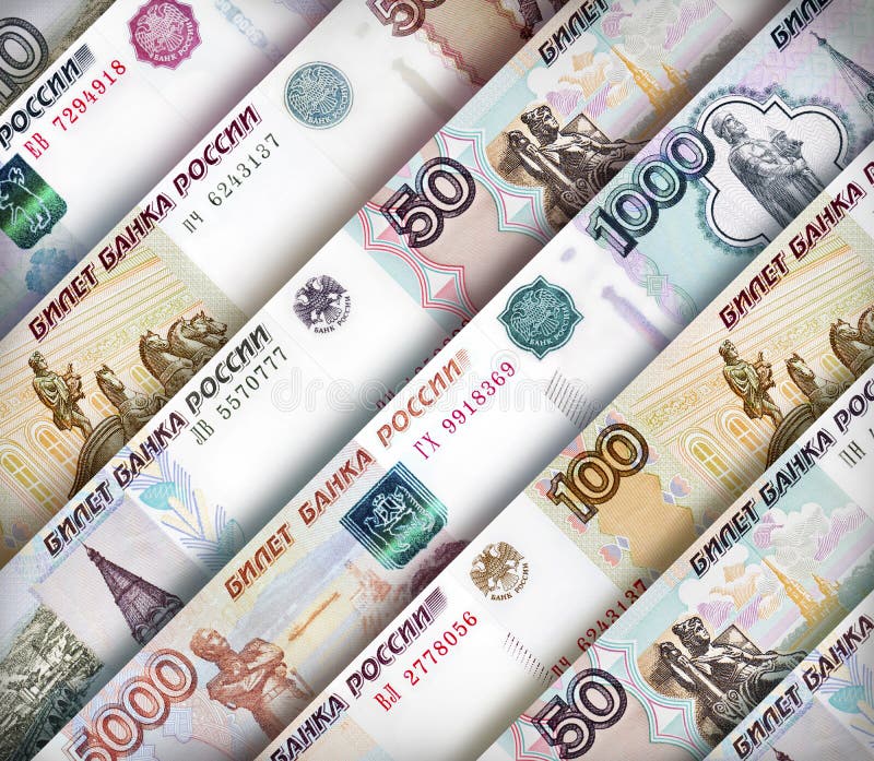 Russian Ruble Background stock image. Image of performance - 71746029