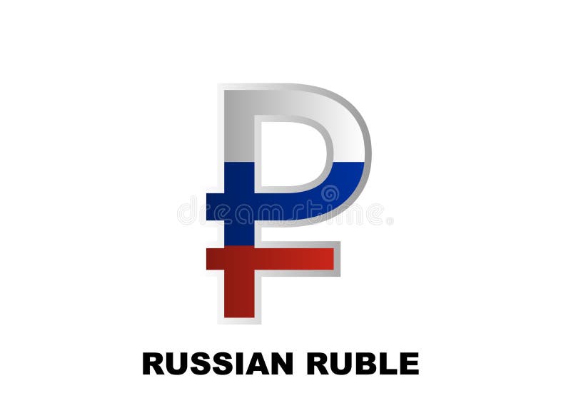 Russian Ruble Currency Isolated on White Background for Logo Icon Web ...