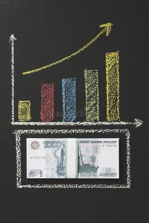 Russian Ruble Rising in Value Stock Image - Image of growth, rate ...