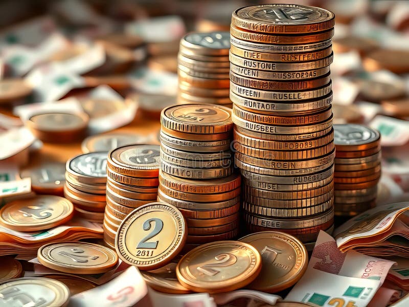 Russian Ruble Stack a Visual Representation of Financial Prosperity and ...