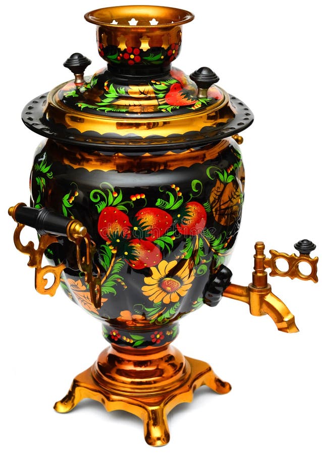 Russian samovar stock photo. Image of traditions, khokhloma - 60491172