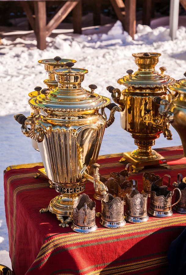 Russian samovar stock photo. Image of antique, ringshaped - 50597418