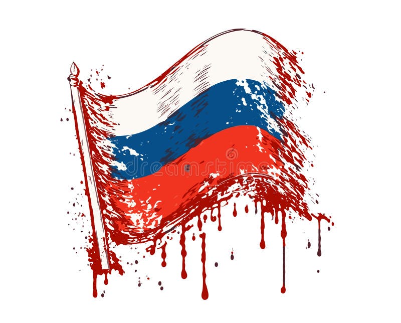 Russian Scratched Flag. a Russian Flag with a Grunge Texture Stock ...