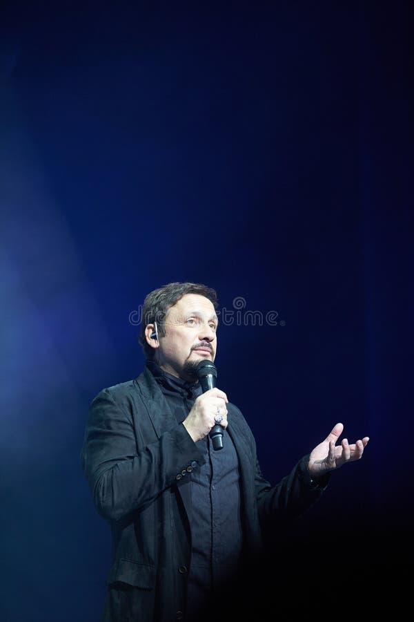Russian Singer Stas Mihailov Sings on Stage. Editorial Stock Image ...