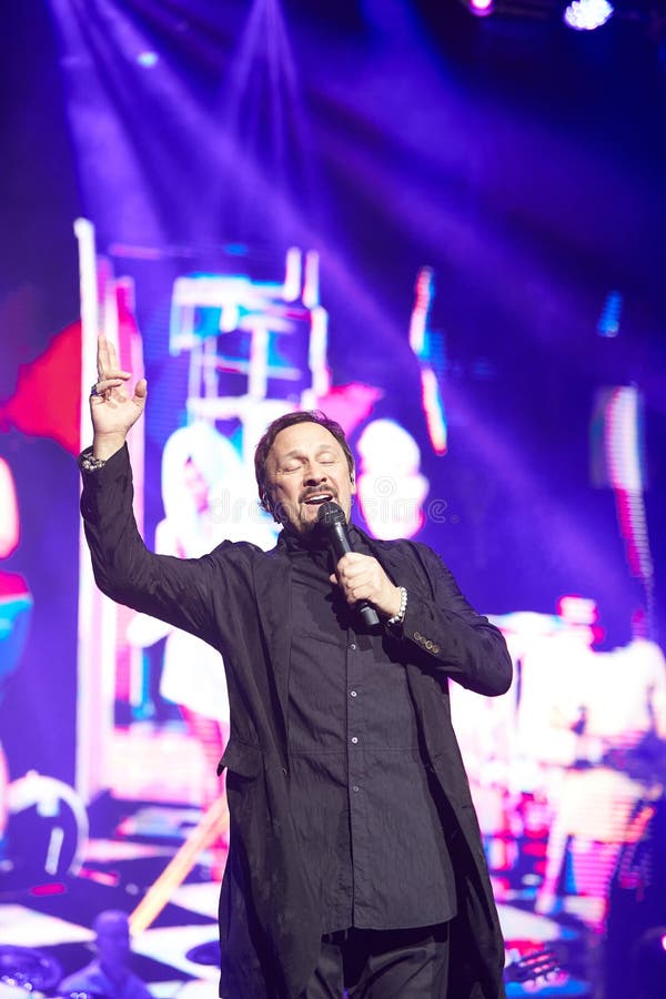Russian Singer Stas Mihailov Sings on Stage. Editorial Stock Photo ...