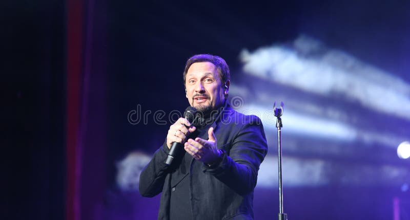 Russian Singer Stas Mihailov Sings on Stage. Editorial Stock Image ...