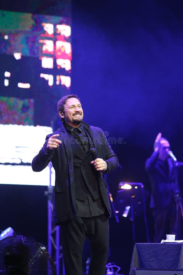 Russian Singer Stas Mihailov Sings on Stage. Editorial Stock Image ...