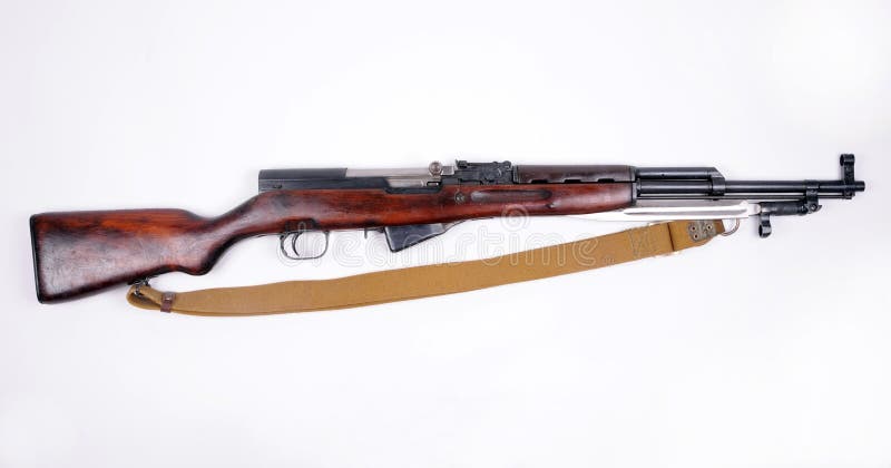 Russian SKS rifle stock photo. Image of automatic, five - 21597628