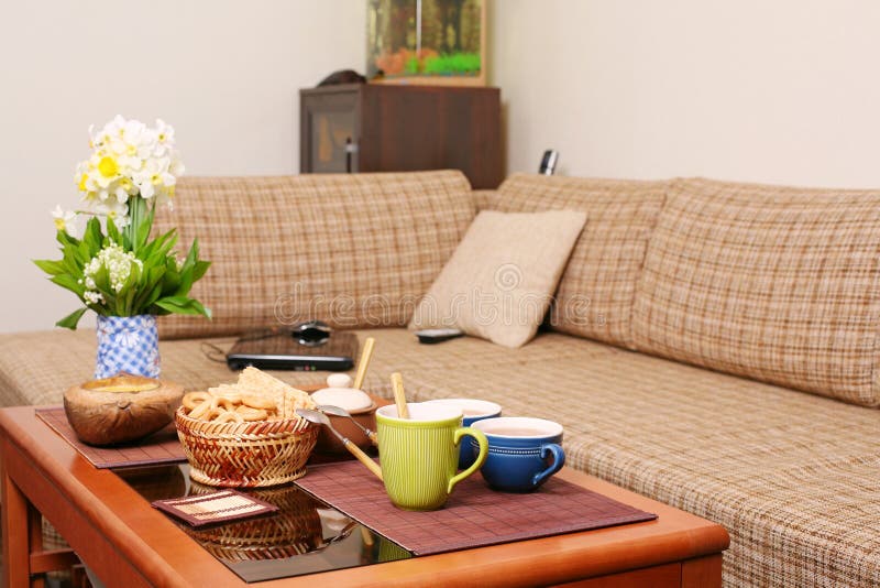 Russian Snack on the Coffee Table Stock Image - Image of appetizing ...