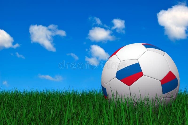 Russian soccer ball stock illustration. Illustration of match - 4948224