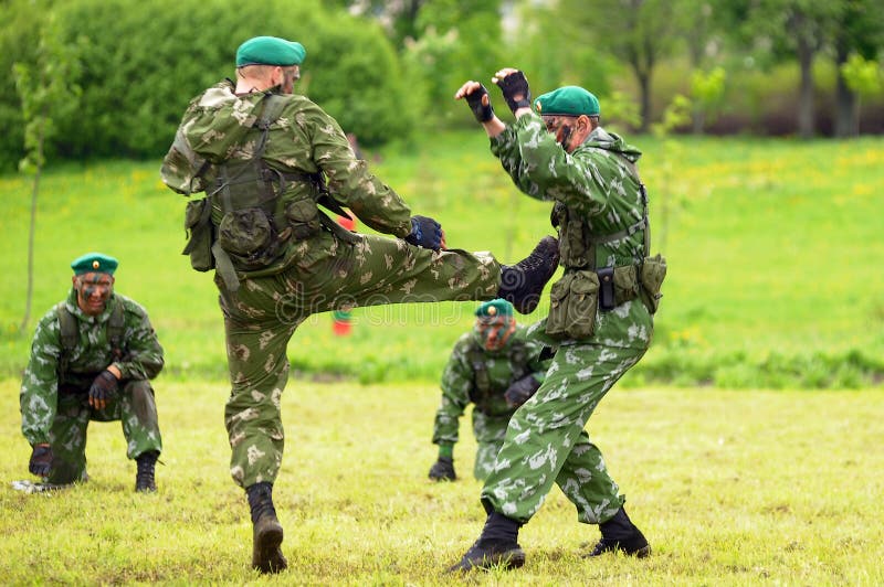Russian Soldiers on the Demonstration Exercises Editorial Image - Image ...