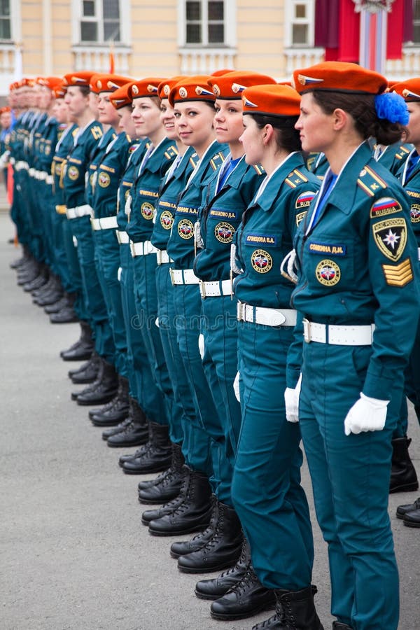 Russian Female Soldiers Military Parade Parada Militar De Mujeres En