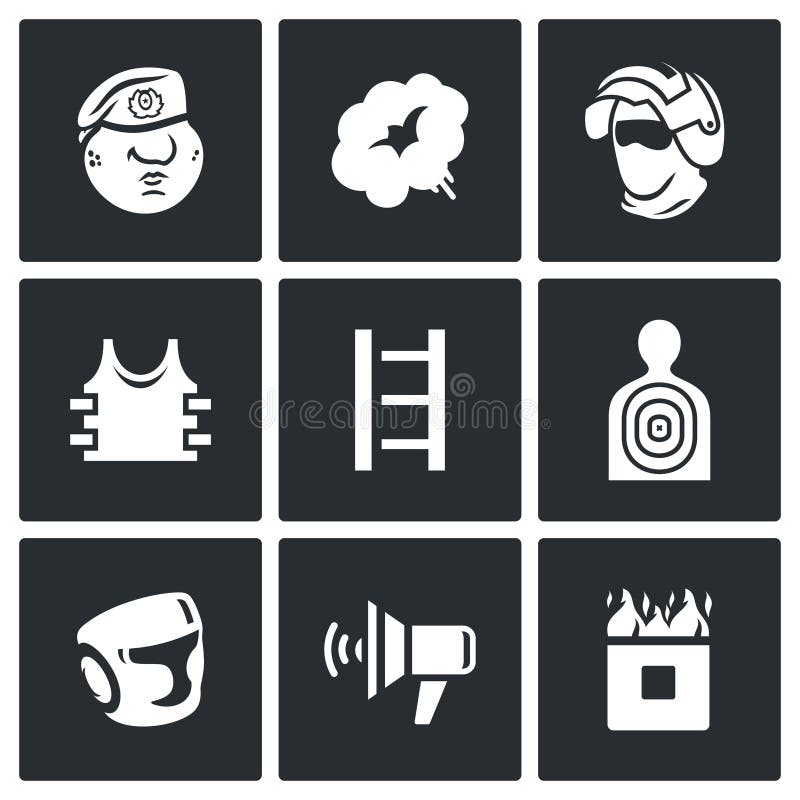Russian Special Forces Icons Set. Vector Stock Vector - Illustration of ...