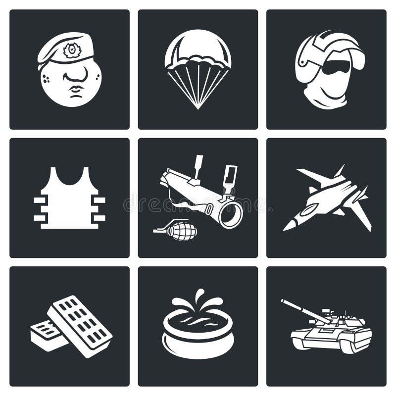 Russian Special Forces Icons. Vector Illustration. Stock Illustration ...